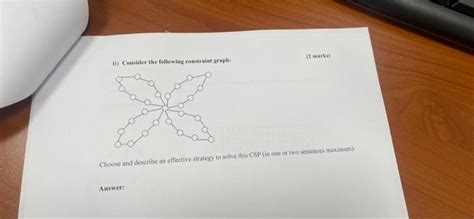 solved b consider the following constraint graph 2 marks