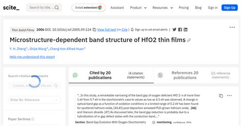 Microstructure Dependent Band Structure Of Hfo2 Thin Films [scite Report]