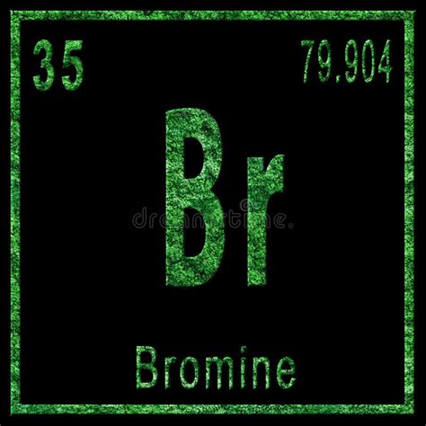 Bromine Chemical Element Green Edition Stock Illustration Illustration Of Table Mendeleev