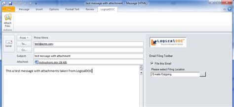Integration With Microsoft Outlook Logicaldoc