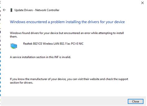 Solved Latest Driver For Realtek 8821ce Wireless Lan 802 11ac Pci E Hp Support Community