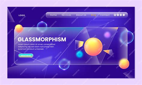 Premium Vector Gradient Glassmorphism Effect Template
