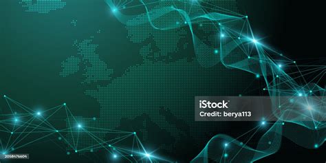 글로벌 네트워크 연결 배너 디자인 템플릿입니다 글로벌 비즈니스 개념의 헤더 소셜 네트워크 커뮤니케이션 빅 데이터 시각화 인터넷