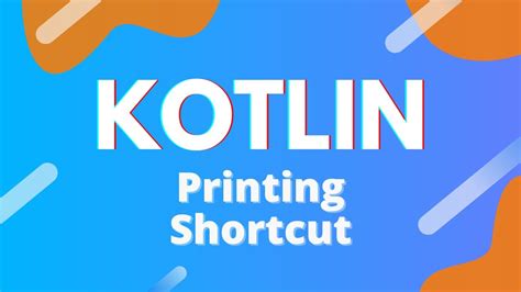 Kotlin - Printing Shortcut (IntelliJ IDEA) - YouTube