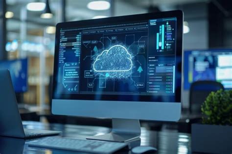 Exploring The Cloud Computing Interface At Dawn Premium Ai Generated