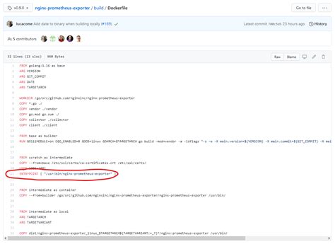 Nginx Docker Build Failing For Nginx Nginx Prometheus Exporter Issue 632 Intershop