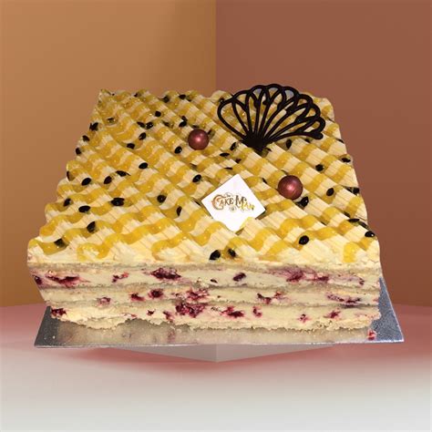 Passionfruit And Raspberry Macaroon Cake With Butter Cream The Cakeman