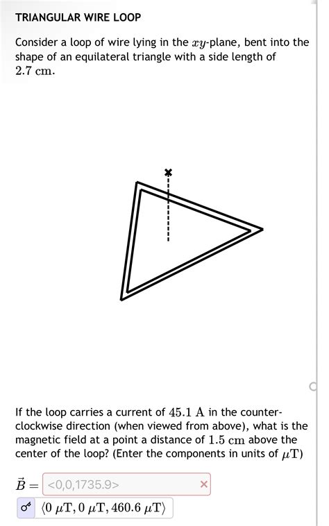Solved Triangular Wire Loopconsider A Loop Of Wire Lying In