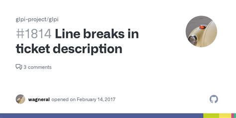 Line Breaks In Ticket Description · Issue 1814 · Glpi Projectglpi · Github