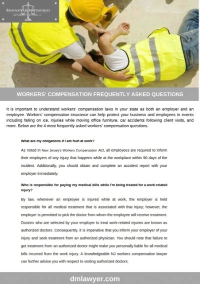 Workers Compensation Frequently Asked Questions