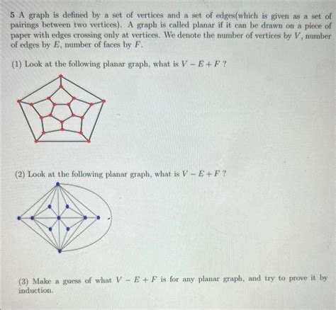 Solved A Graph Is Defined By A Set Of Vertices And A Set Chegg