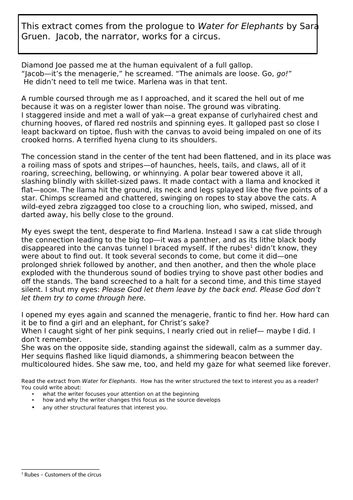 English Language Question 3 Structure Lesson Teaching Resources