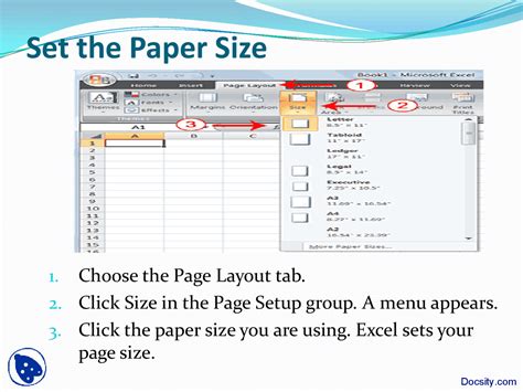 Printing Your Worksheet Microsoft Excel Environment Lecture Slides Docsity