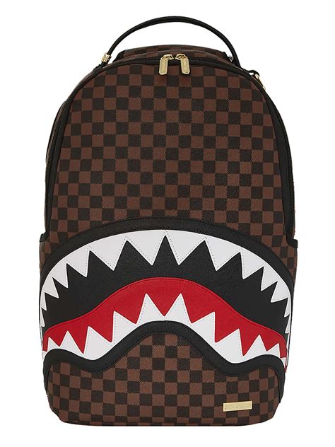 Sprayground 20l Sawtooth Sharks In Paris Backpack Brown Black Standout