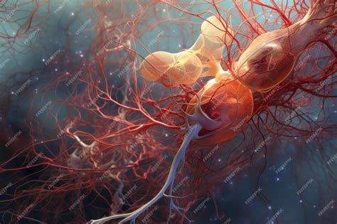 premium photo neural synapse and neuron connections 3d illustration