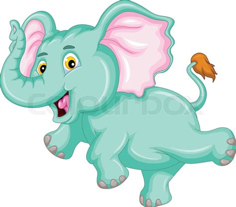 Elephant Cartoon Dancing Stock Vector Colourbox