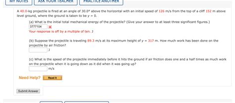 solved a 40 0−kg projectile is fired at an angle of 30 0∘