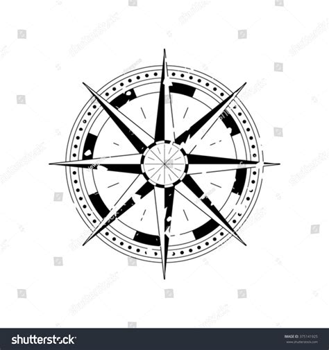 Compass Navigation Dial Highly Detailed Grunge Stock Vector Royalty Free 375141925 Shutterstock