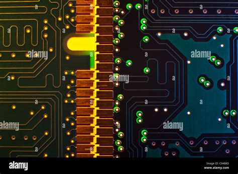 Close Up Of Circuit Board Stock Photo Alamy