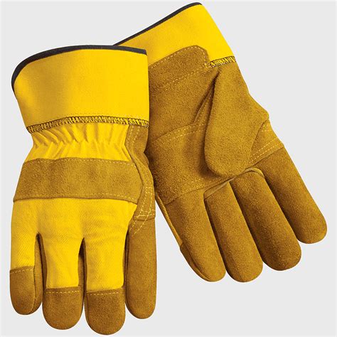 Leather Safety Glove Thinsulate Lined Gloves Yellow Work Gloves