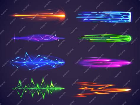 Free Vector Beam Laser Effect For Weapon Or Gun In Game Vector