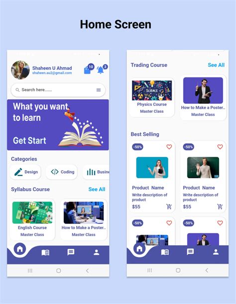 e learning flutter ui kit by degitalit codecanyon