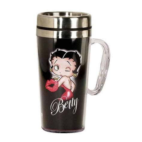 Novelty Drinkware Spoontiques Betty Boop 16oz Hot Insulated Travel Mug