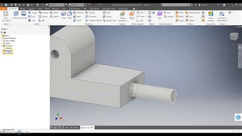 Inventor Tutorial Extrude Cut Shell Fillet YouTube