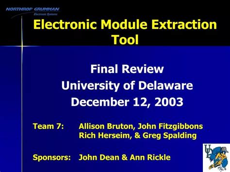Ppt Electronic Module Extraction Tool Powerpoint Presentation Free
