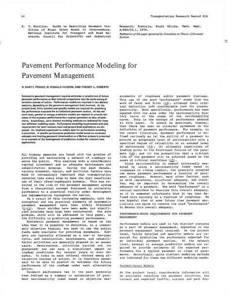 pdf pavement performance modeling for pavement …