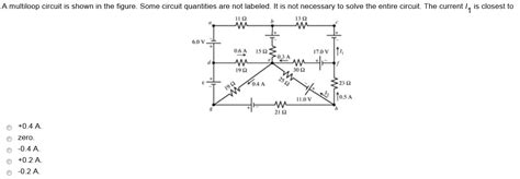 Solved A Multiloop Circuit Is Shown In The Figure Some Chegg Com