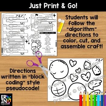 Turtle Craft Coding Activity One Page Craft Poem Writing Bulletin Board