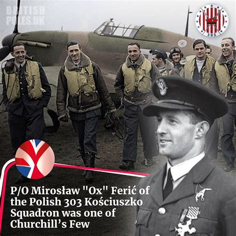 British Po Mirosław Ox” Ferić Of The Polish🇵🇱303 Squadron Was A Fighter Ace In Wwii He Was