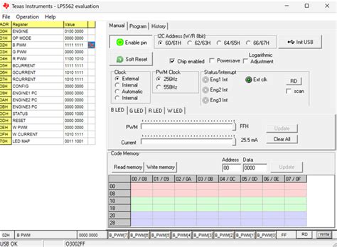 LP5562EVM Unable To Use GUI Power Management Forum Power Management TI E2E Support Forums