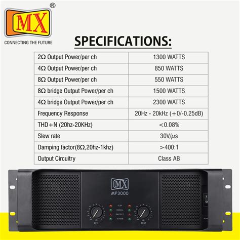 Mx Mid Power High Quality Power Amplifier 3000 Watts Mx Mdr