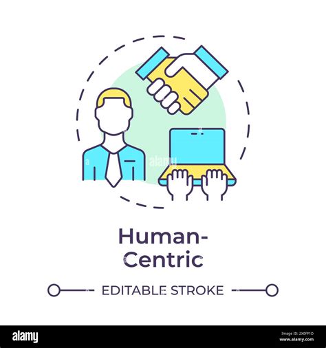 Human-centric multi color concept icon Stock Vector Image & Art - Alamy