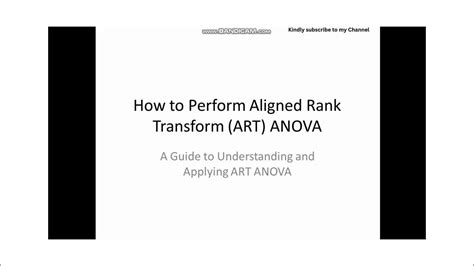 Aligned Rank Transform Art Anova In R Youtube