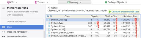 yourkit profiler help group objects by class