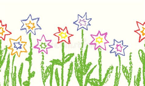 Crayon Grass Stock Illustrations 1841 Crayon Grass Stock