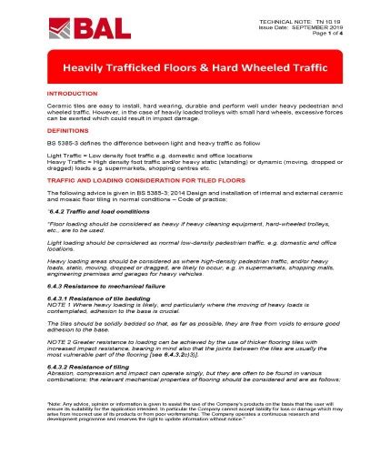 BAL Technical Data Sheets BAL Adhesives