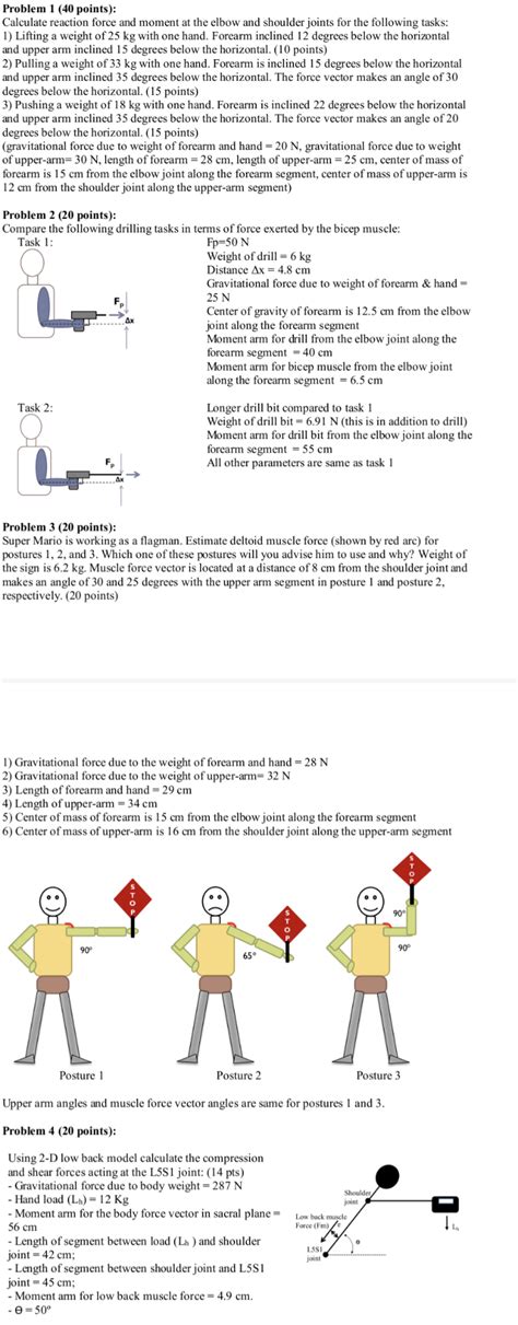 Solved Problem 1 40 Points Calculate Reaction Force And