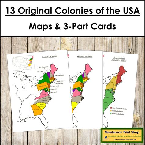 13 Colonies Map Labeled And Color Coded All For One