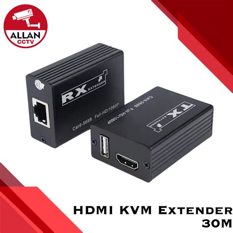 Allan M Hdmi Kvm Extender Cat Cable Hdmi To Rj Extender With Port Usb For Nvr Dvr