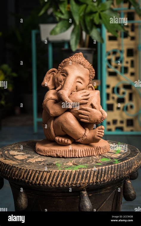 Home Made Eco Friendly Ganesha Or Ganpati Idol For Ganesh Chaturthi Or