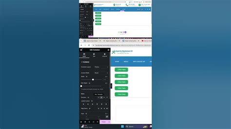 how to place buttons side by side in elementor wordpress shorts