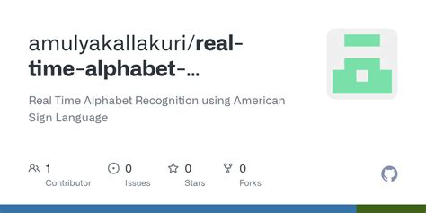 Github Amulyakallakurireal Time Alphabet Recognition Asl Real Time