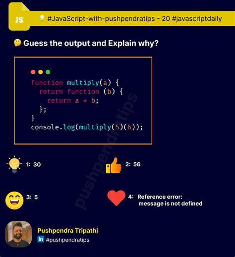 Pushpendra Tripathi On Linkedin Javascript Javascriptdaily Javascript Developer Community
