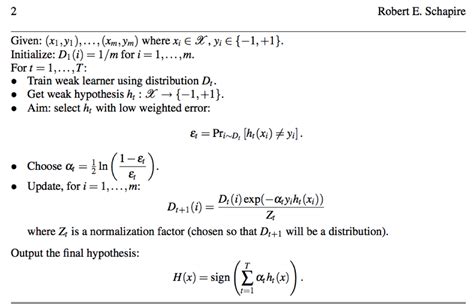Examine The Steps In Adaboost Algorithm As Chegg