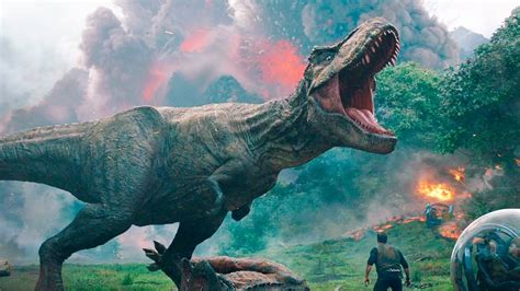 T Rex Vs Carnotaurus Vs Sinoceratops Volcano Stampede Scene