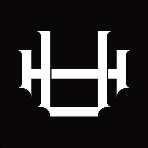 Hu Logo Monogram With Vintage Overlapping Linked Style Design Template 16578360 Vector Art At